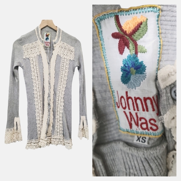 Johnny Was | Tops | Johnny Was Thermal Ribbed Knit Embroidered Tunic ...